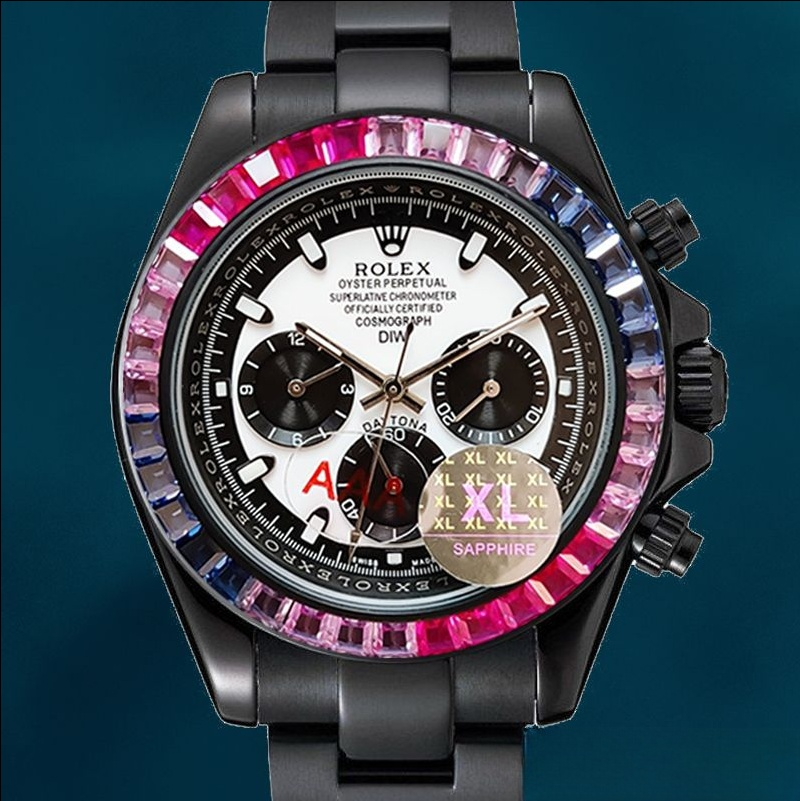 Replica watch,Rolex Daytona DIW Men’s 40mm Diamond Bezel Panda Dial ...